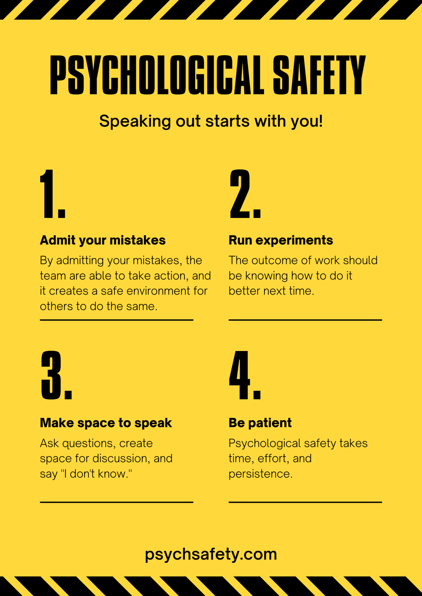 Psychological Safety Poster - Psych Safety