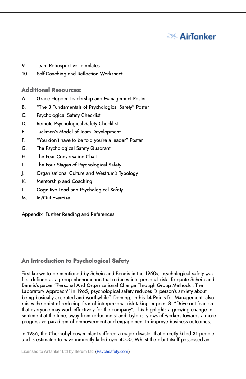 Corporate Branded Psychological Safety Tool Kit - Psych Safety