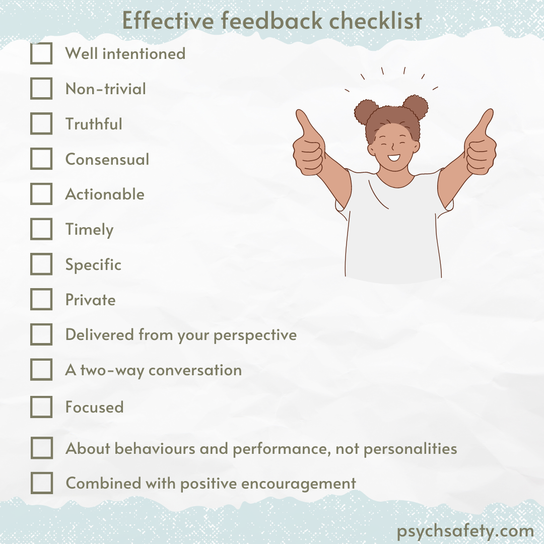Psychological Safety & Giving Feedback - Psych Safety