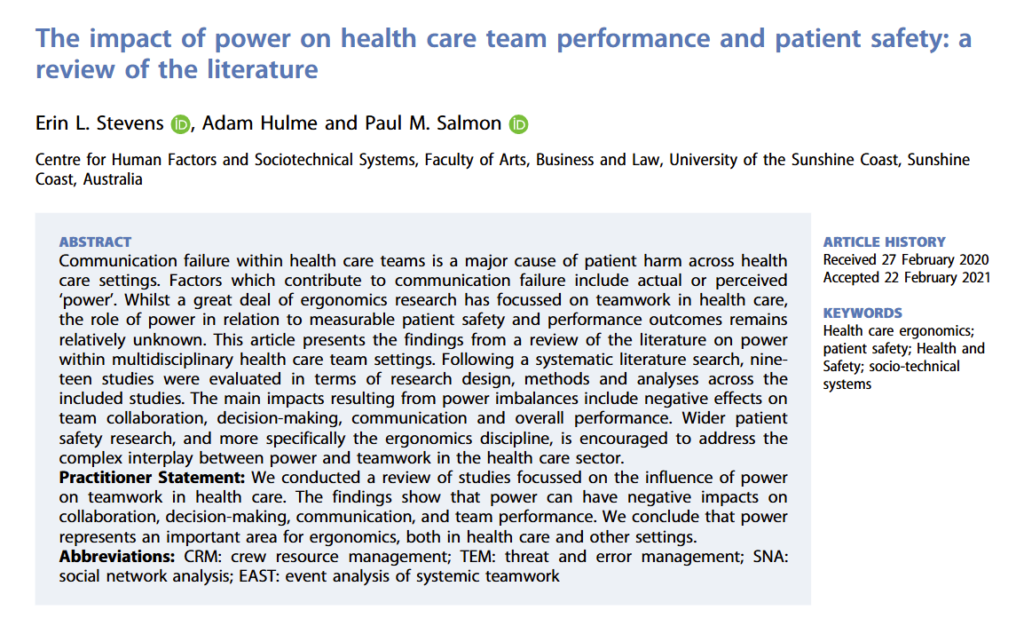 Paper Collection on Power, Safety, Authority Gradients, and more ...