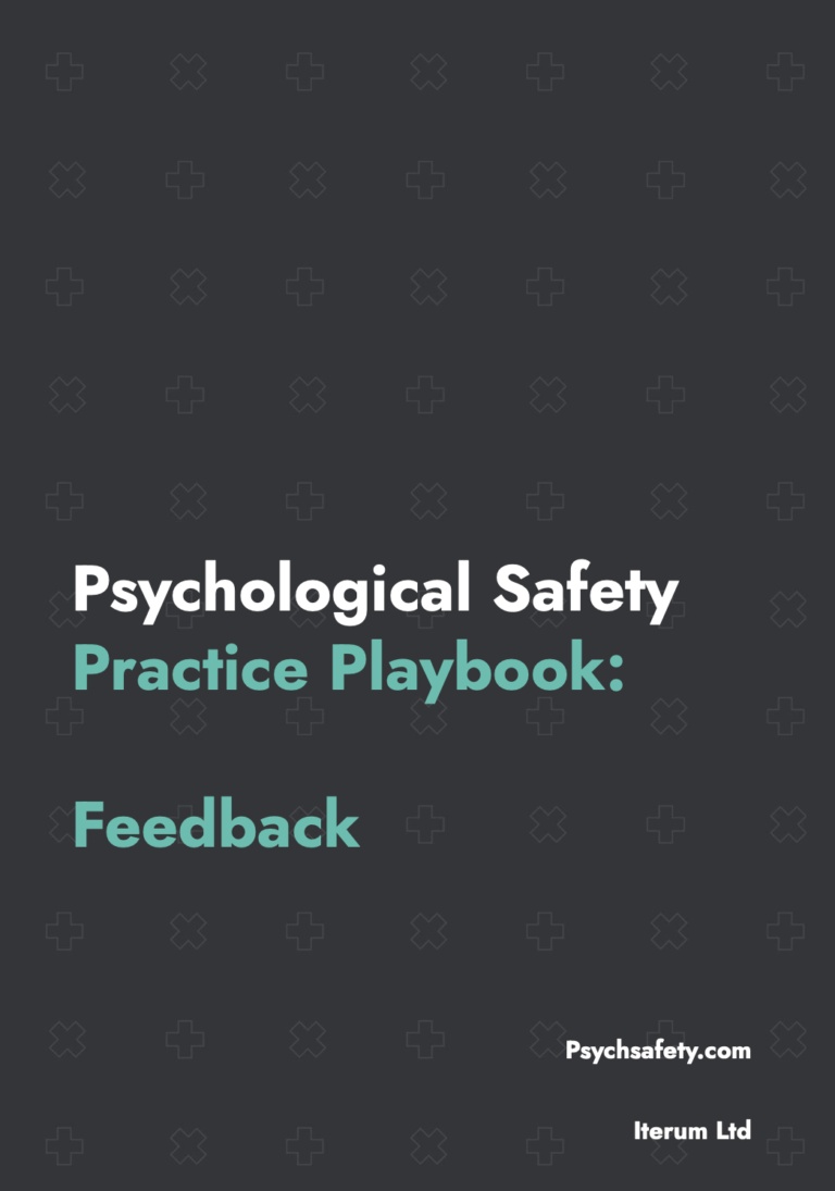 Intrapersonal safety and taking interpersonal risks - Psych Safety